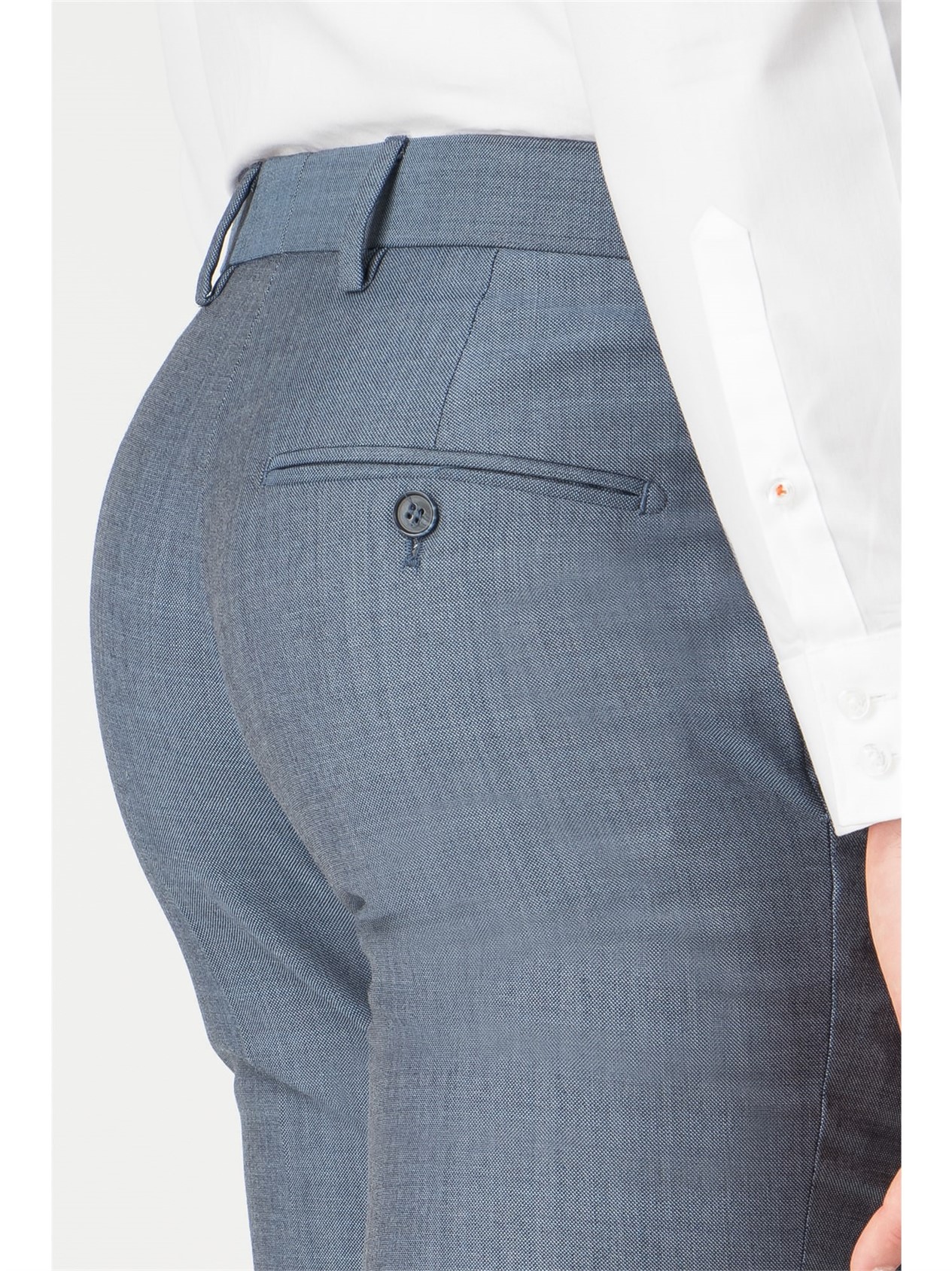 Racing Green Petrol Pick And Pick Tailored Fit Suit Trouser