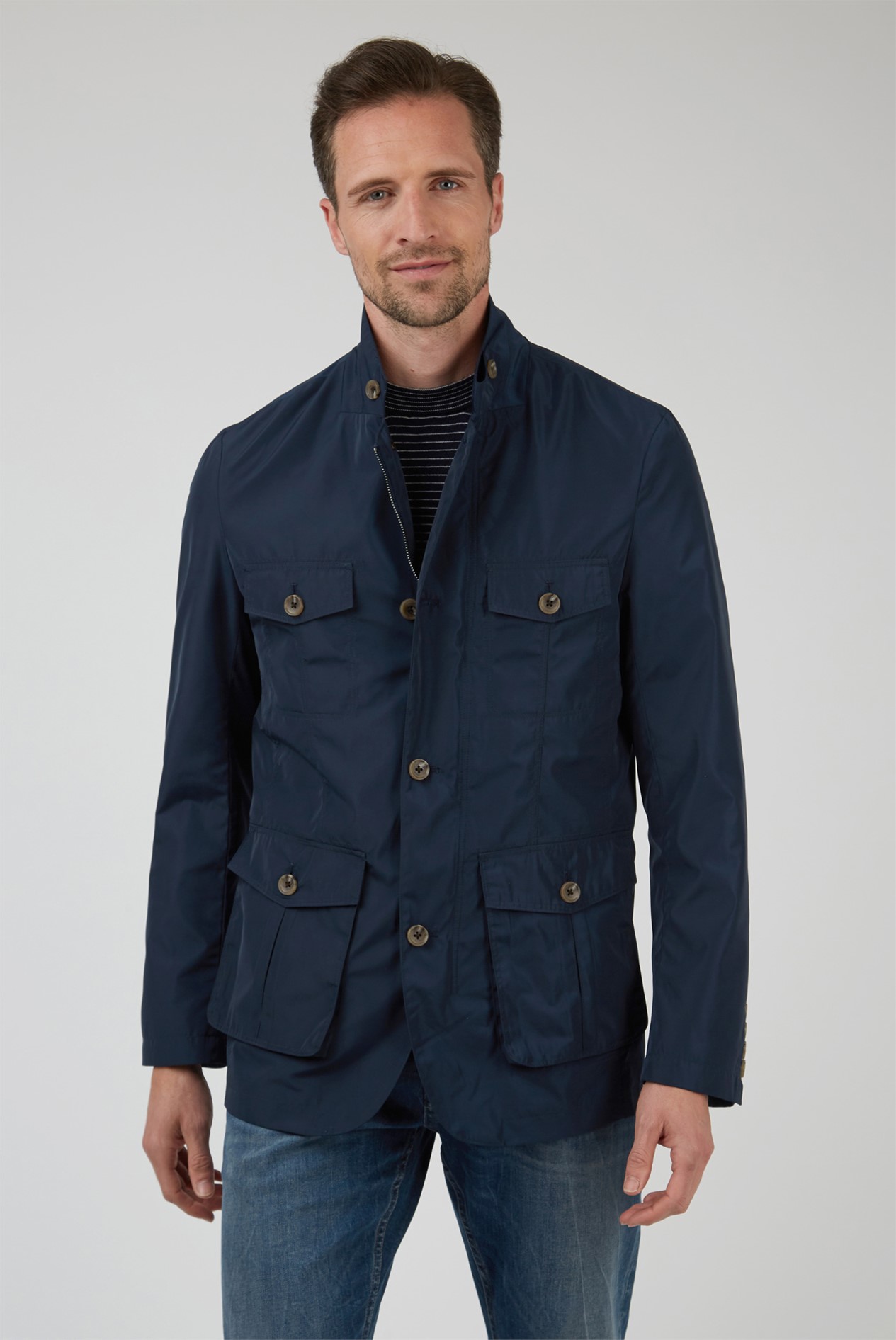 Jeff Banks Navy Safari Jacket