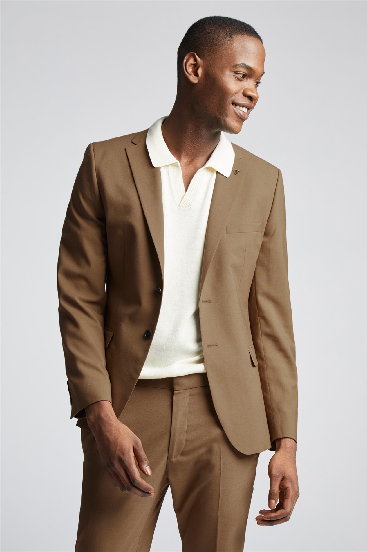 Farah Danbury Pale Caramel Tan Suit Jacket | Suit Direct