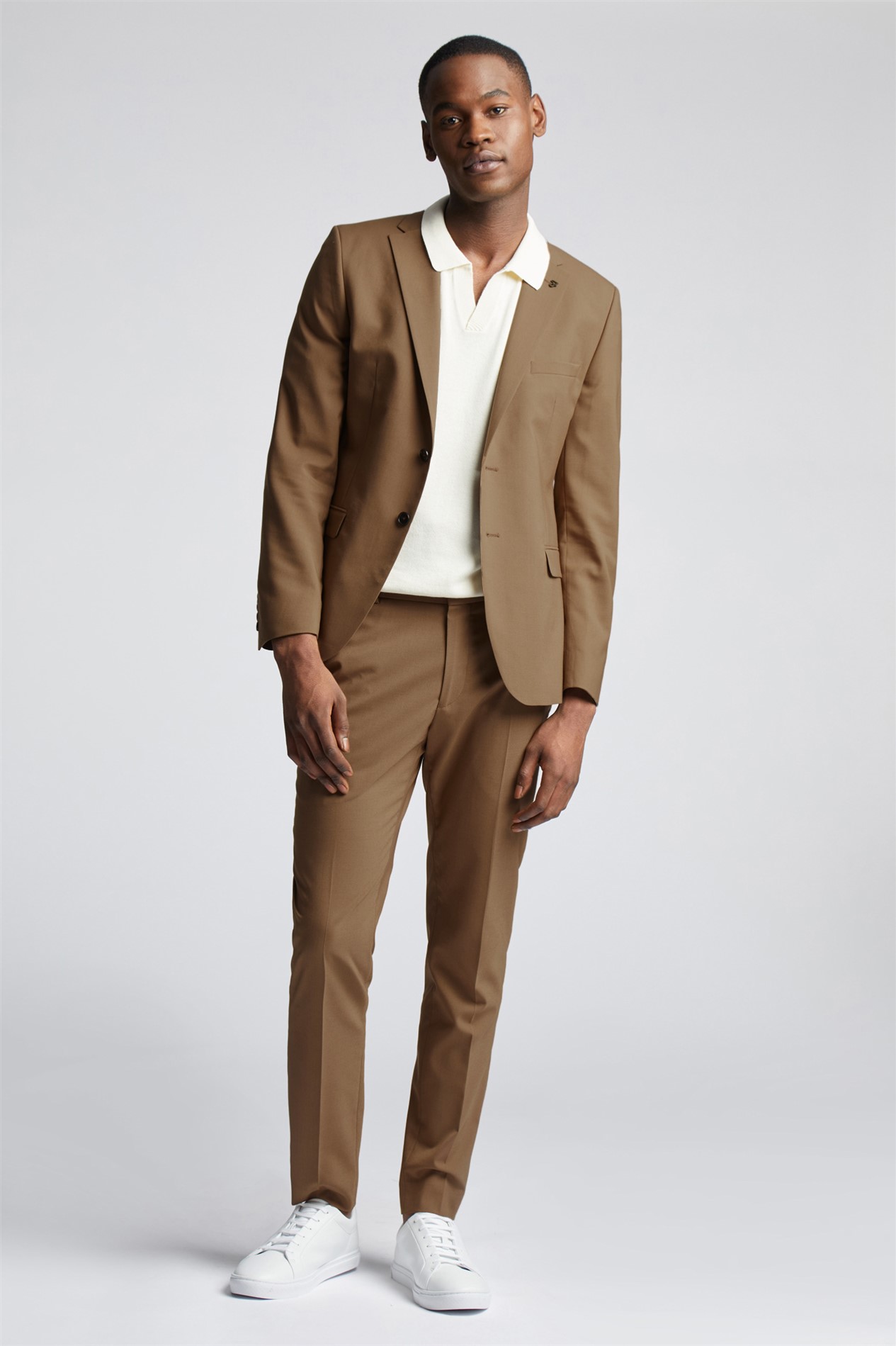 Farah Danbury Pale Caramel Tan Suit Jacket | Suit Direct