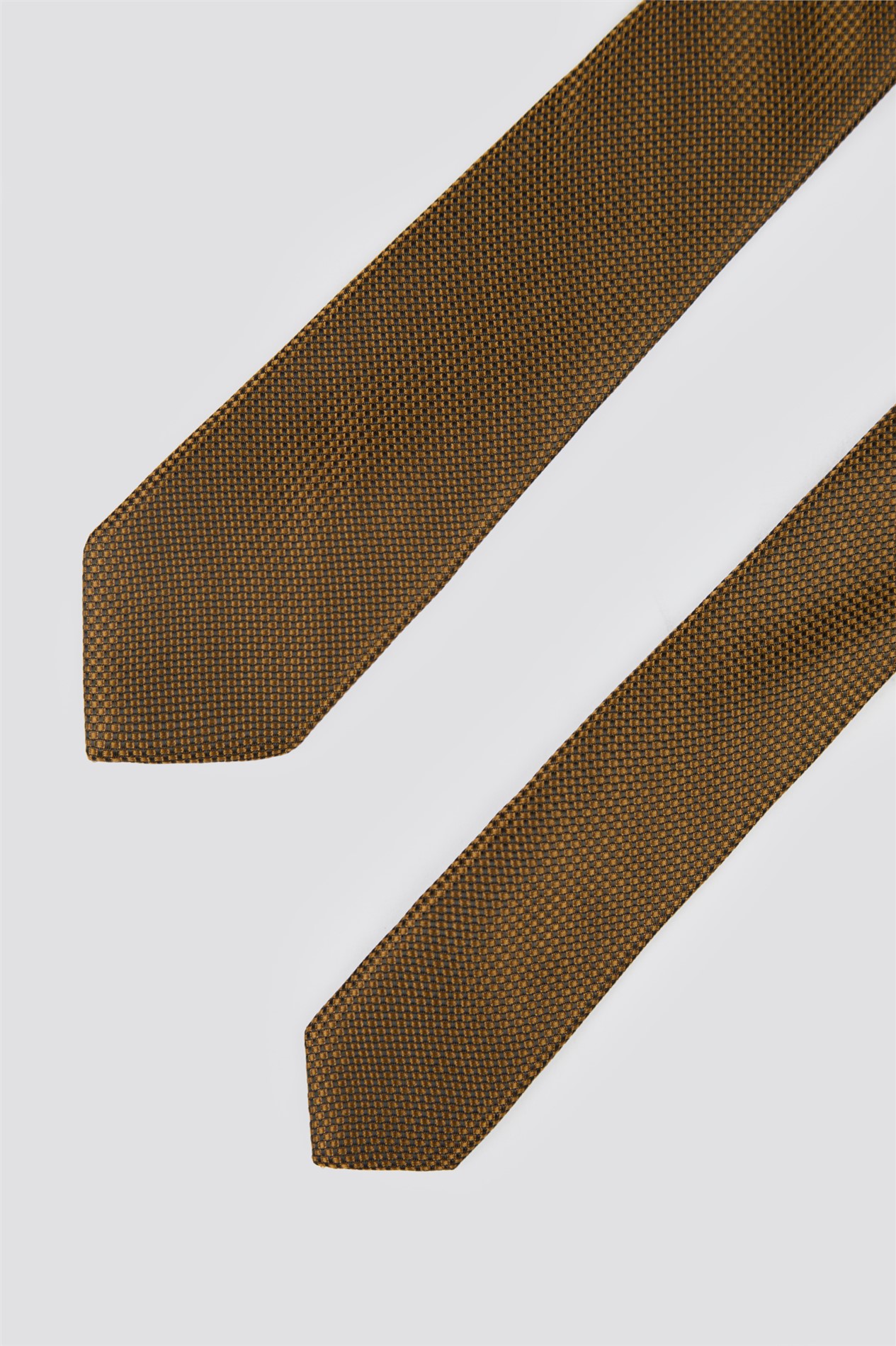 Limehaus | Men's Rust Gold Slim Texture Tie | Suit Direct