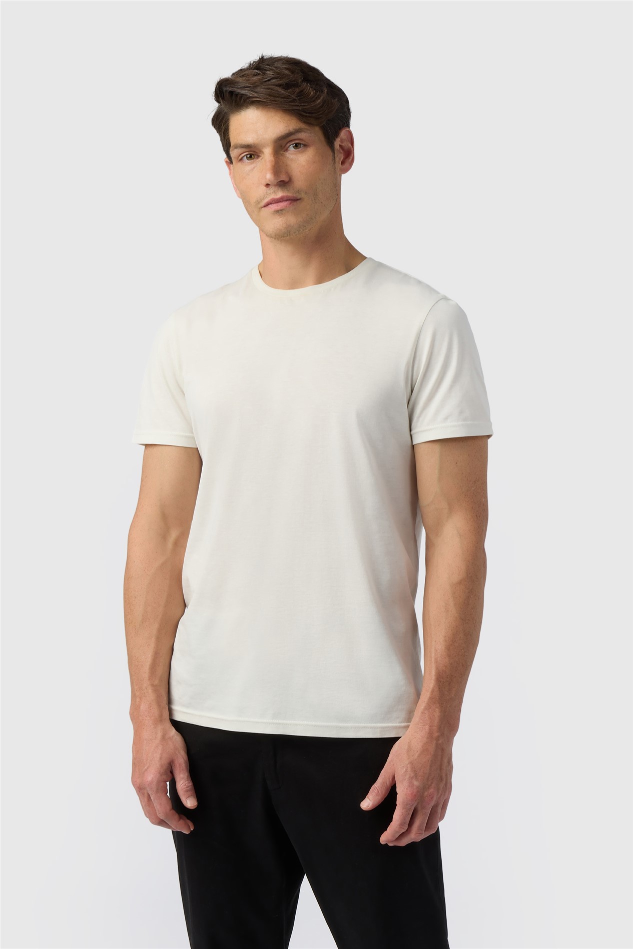 Melka Ecru Crew Neck T-Shirt