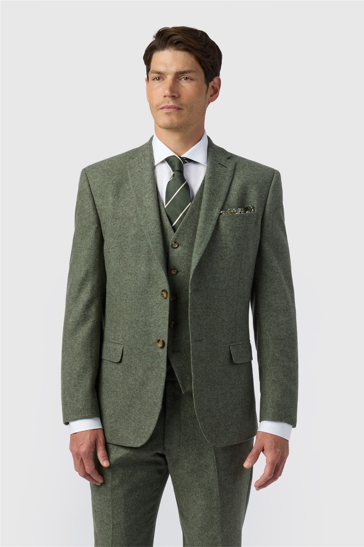 Alexandre Tailored Fit Sage Donegal Jacket
