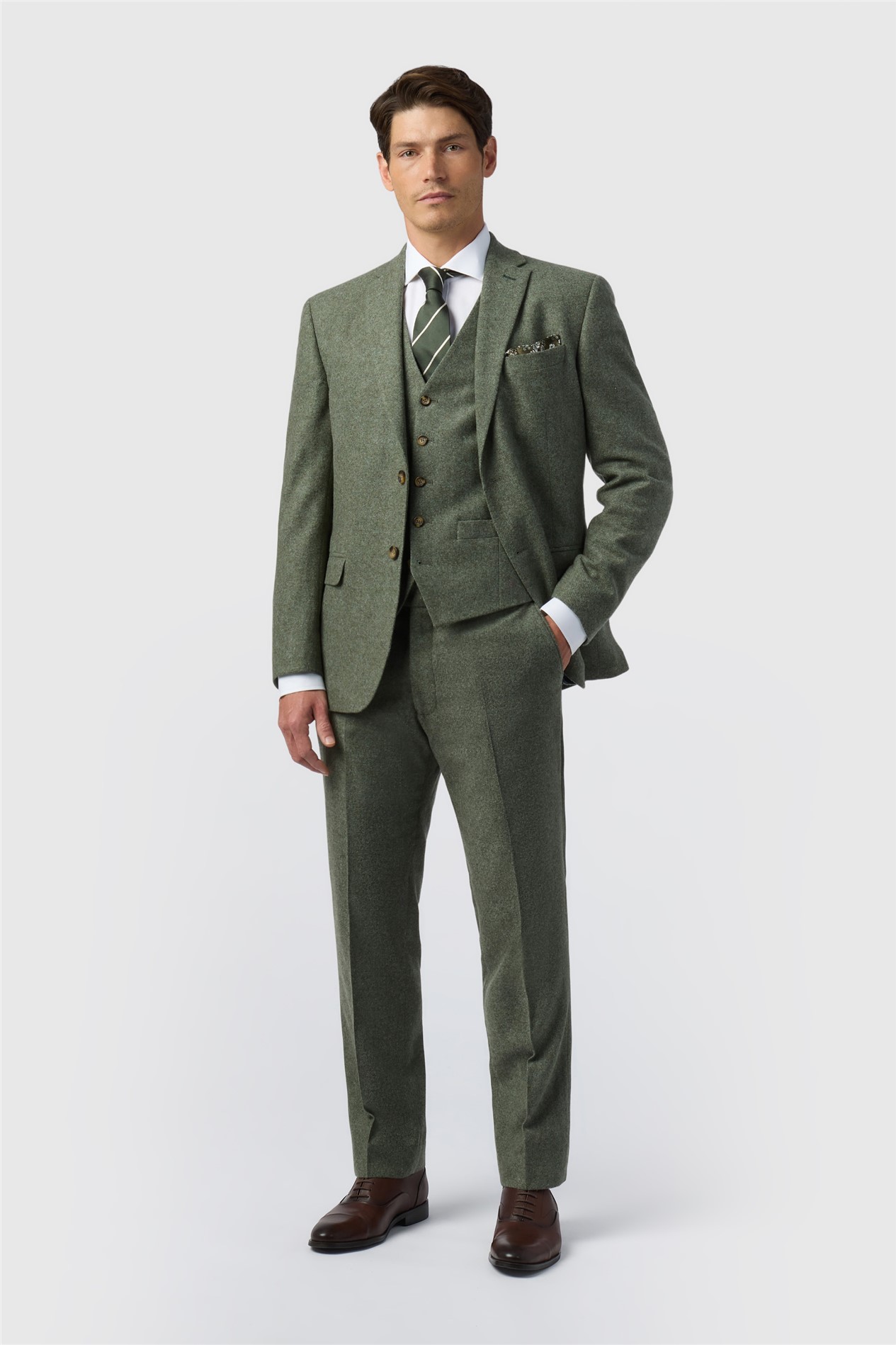 Alexandre Tailored Fit Sage Donegal Jacket
