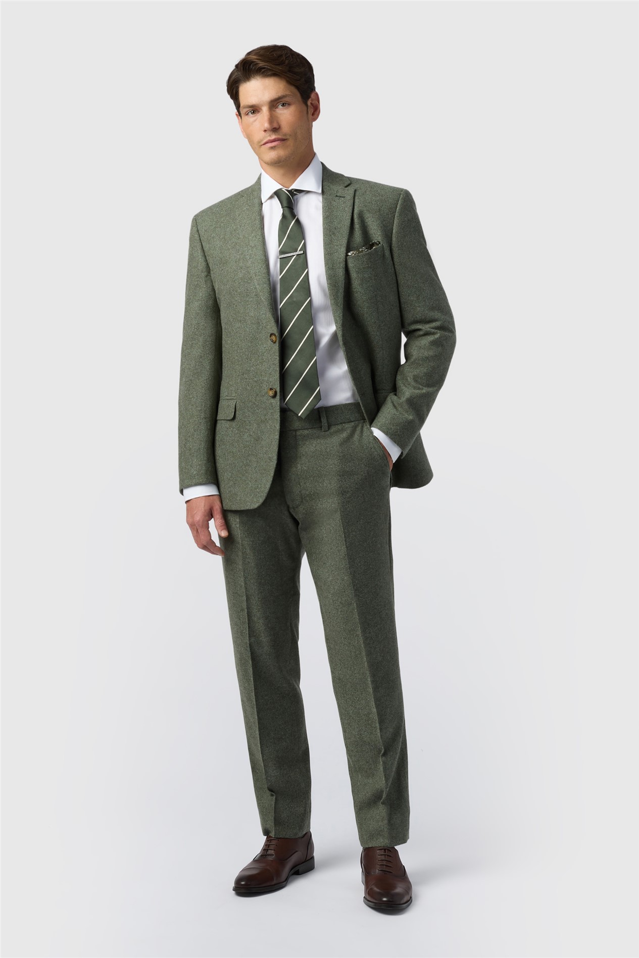 Alexandre Tailored Fit Sage Donegal Jacket