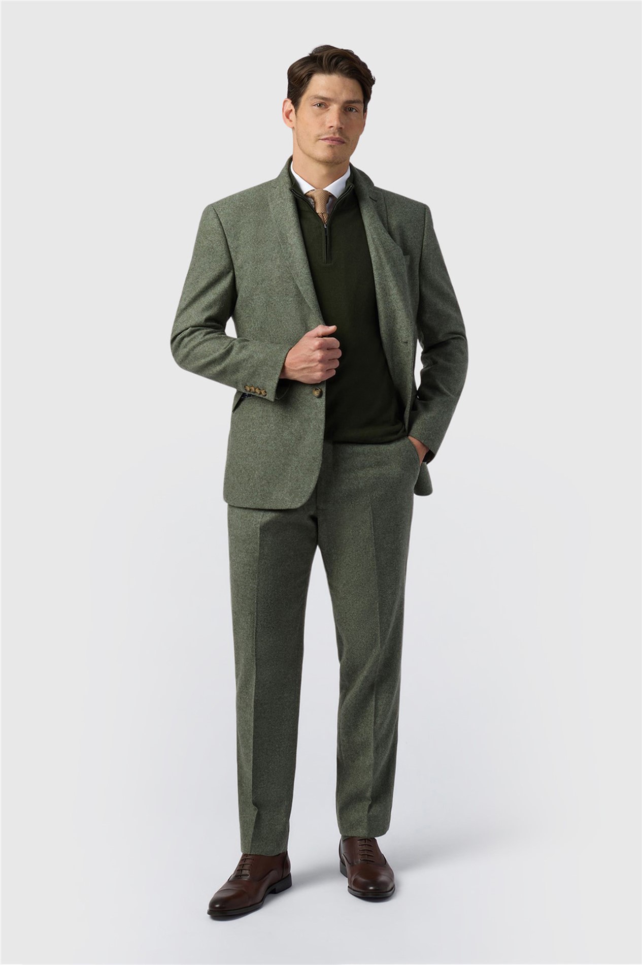 Alexandre Tailored Fit Sage Donegal Jacket