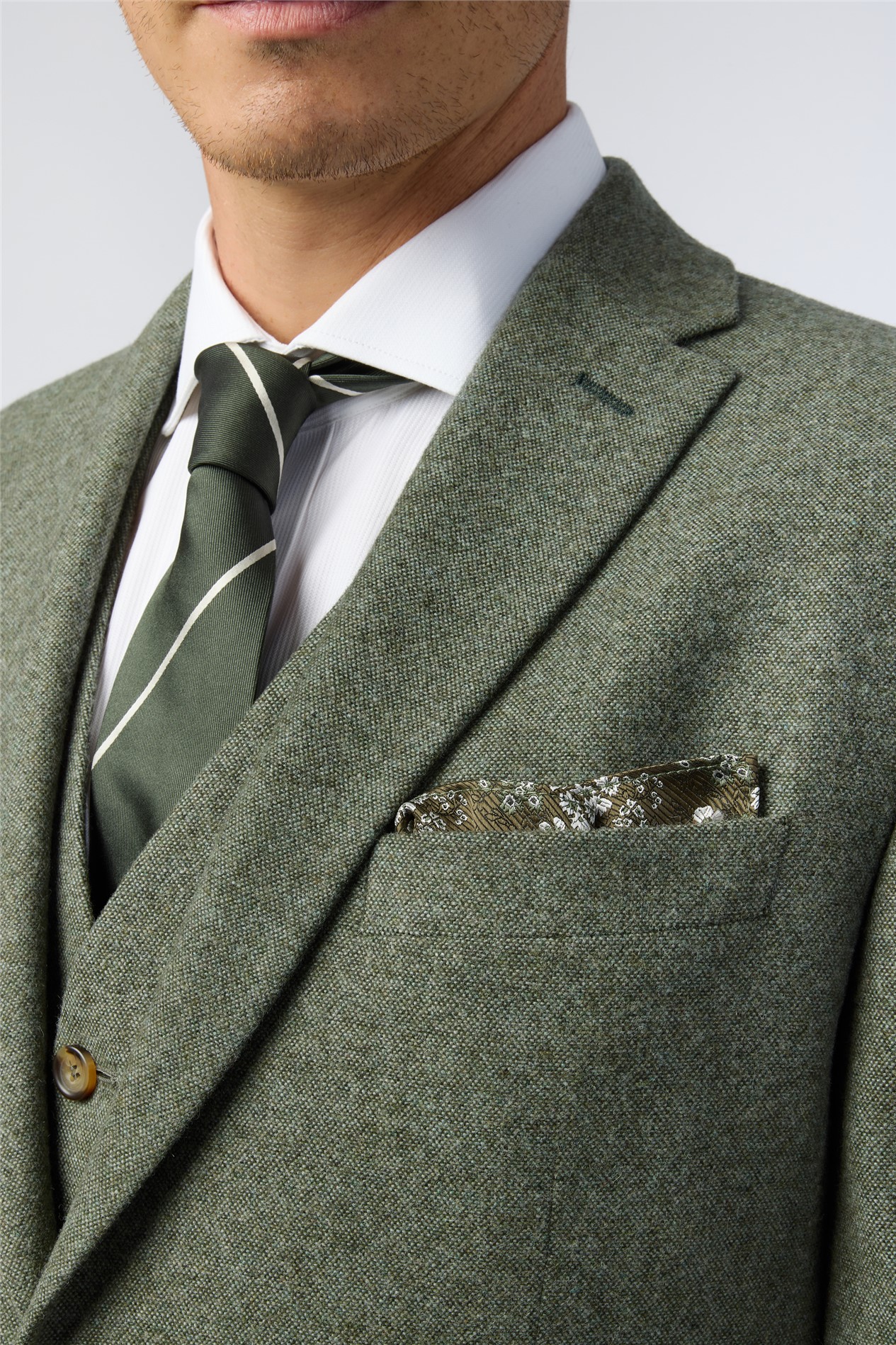 Alexandre Tailored Fit Sage Donegal Jacket