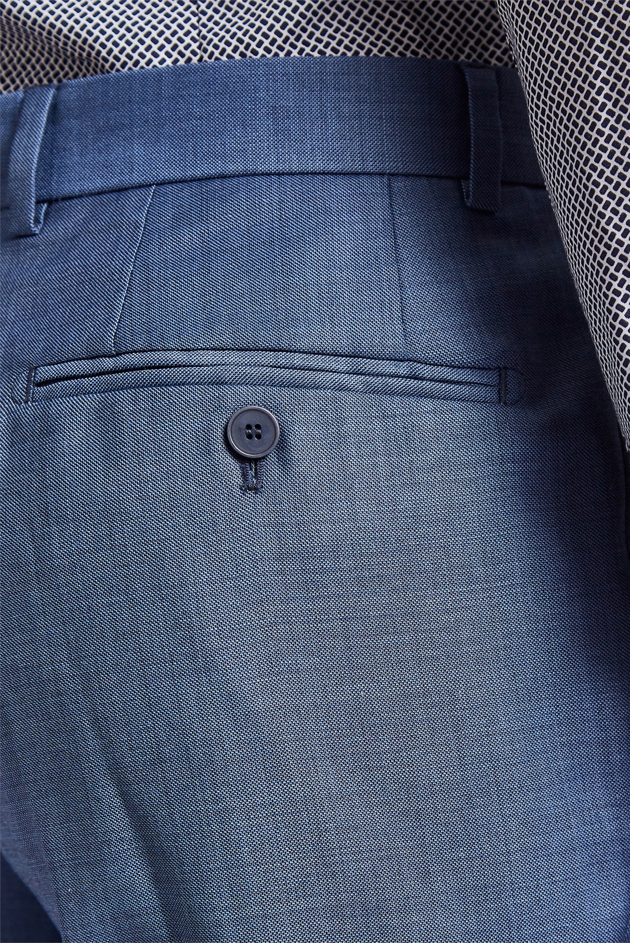 Ted Baker Slim Fit Light Blue Pick and Pick Trousers