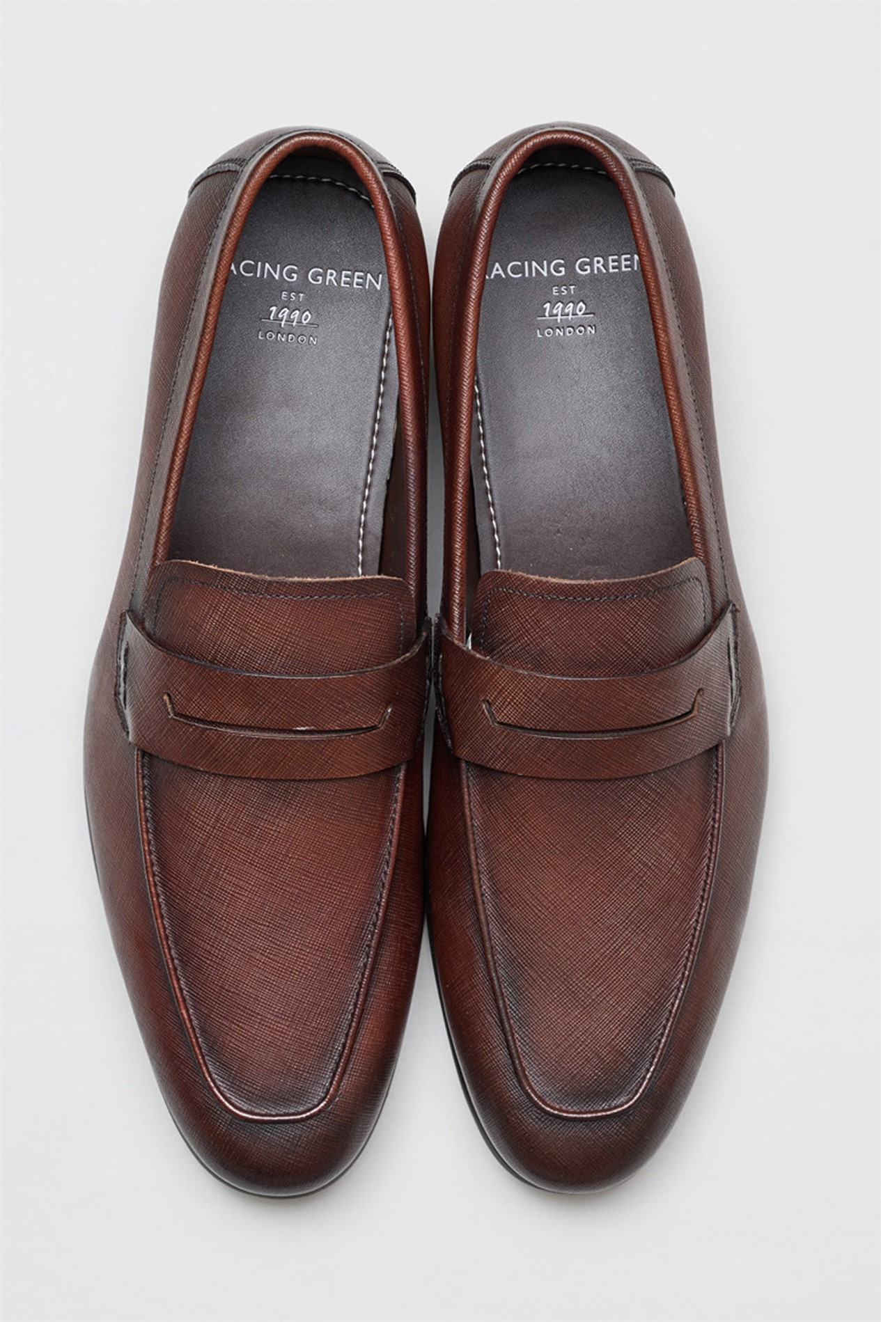 Racing Green Niko Brown Saddle Loafer
